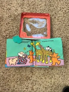 Toys | Noahs Ark Baby Soft Cloth Book Blueorange | Poshmark